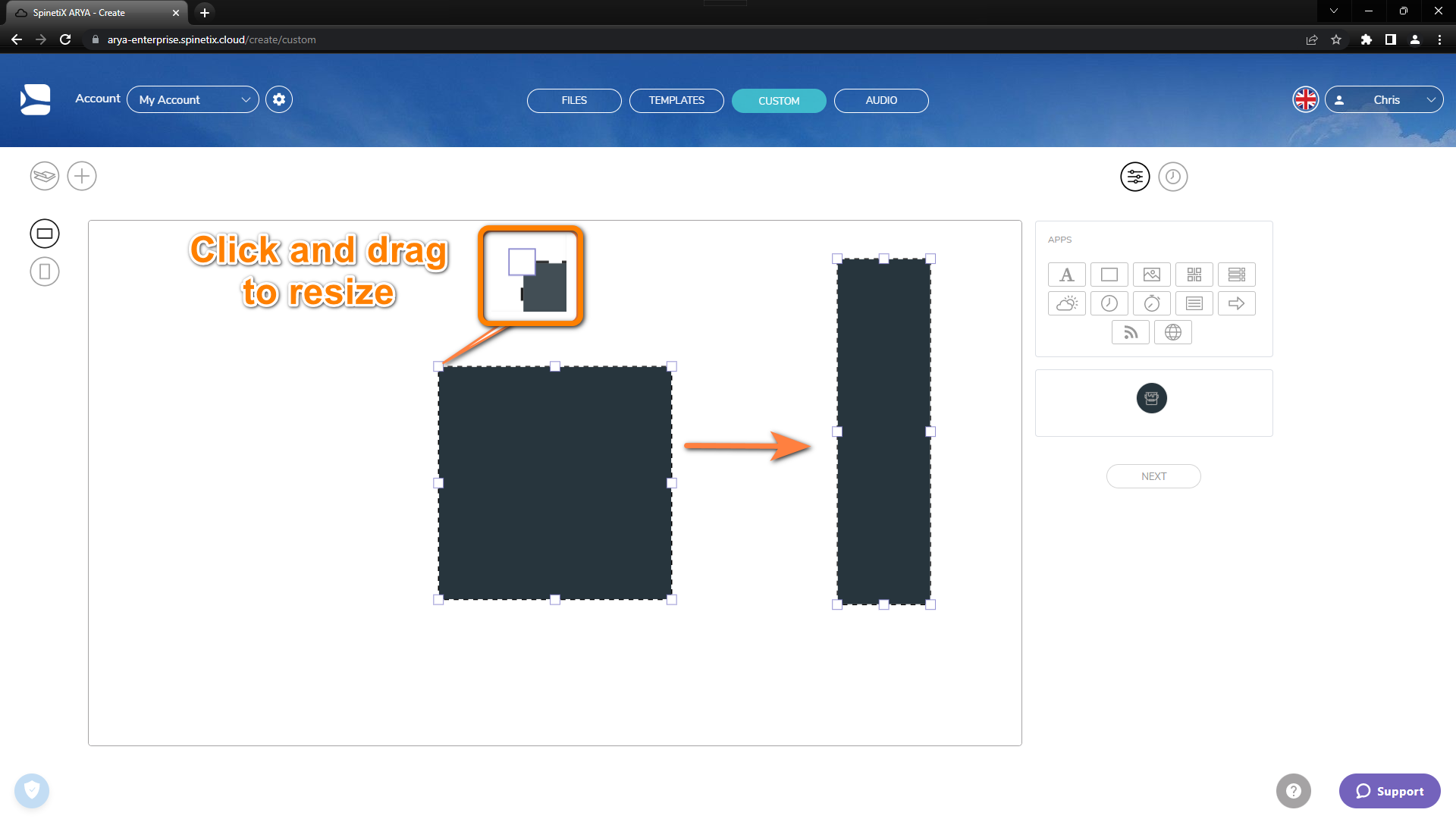 How to use the Shape app – SpinetiX ARYA Help Center