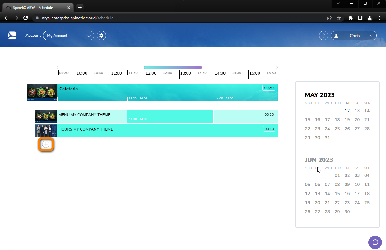 How to manage content scheduled on your player – SpinetiX ARYA Help Center