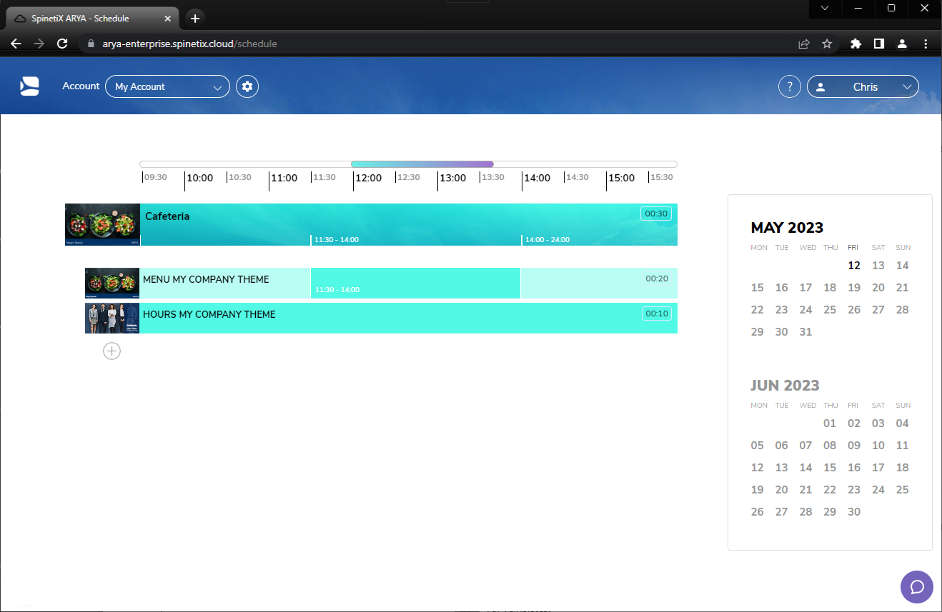 How to manage content scheduled on your player – SpinetiX ARYA Help Center