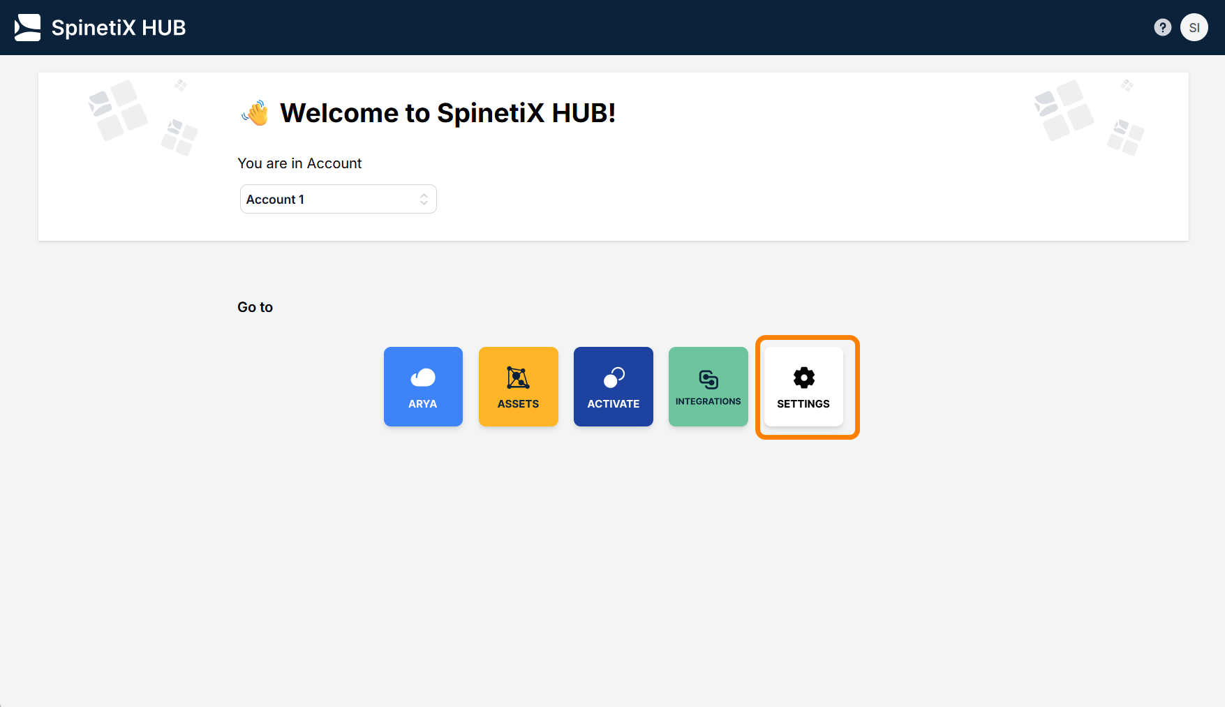 How do I view and update account settings in SpinetiX HUB – Help Center